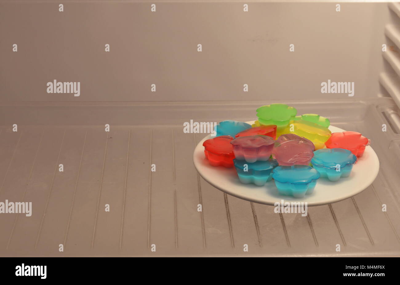 fruit jelly in refrigerator Stock Photo - Alamy