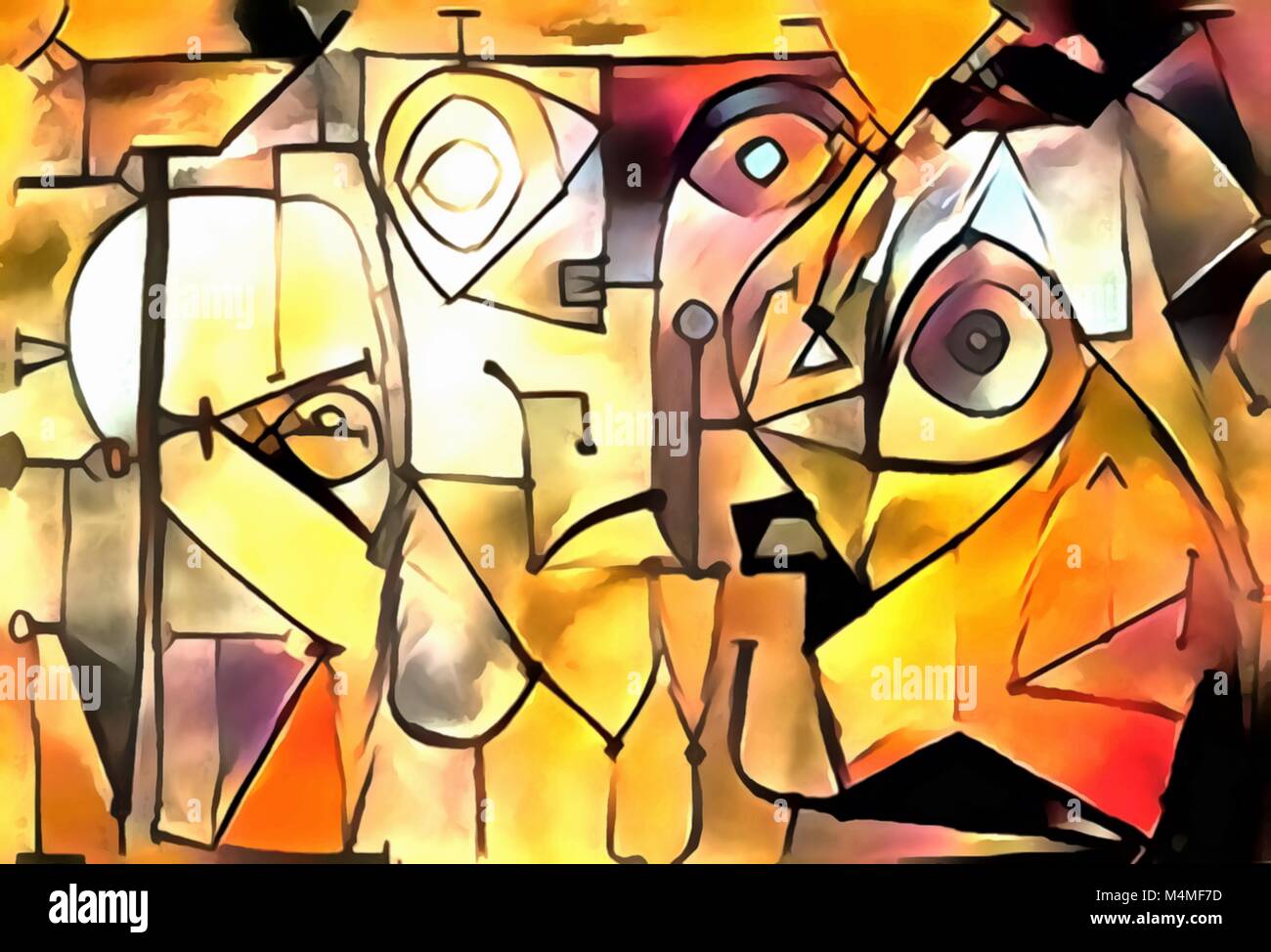 Abstract illustration in style of avant-garde Stock Photo - Alamy