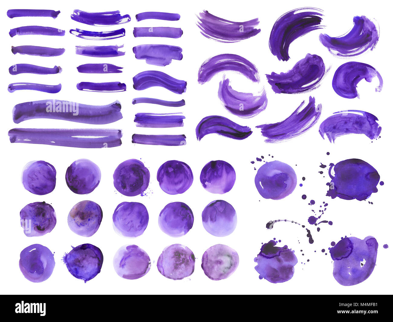 Aquarell elements Cut Out Stock Images & Pictures - Alamy