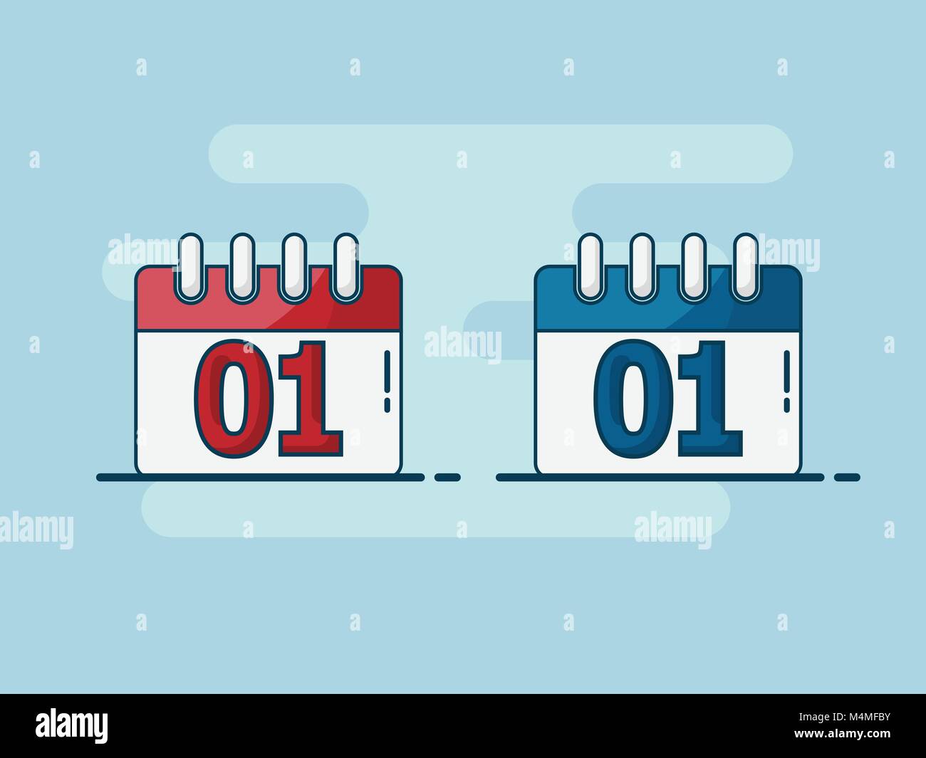 illustration of calendar flat design vector background Stock Vector ...
