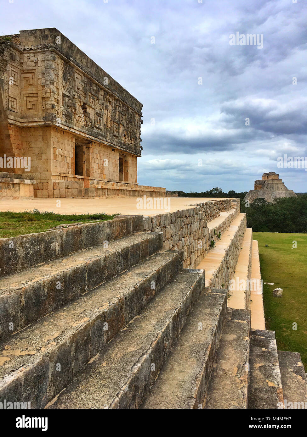 Majestic ruins in Uxmal,Mexico. Uxmal is an ancient Maya city of the ...