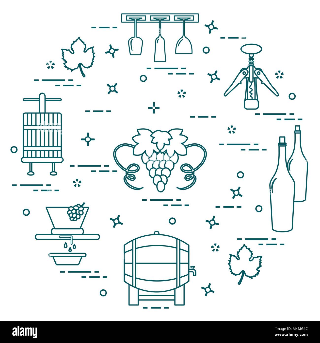 Winemaking: the production and storage of wine. Culture of drinking ...