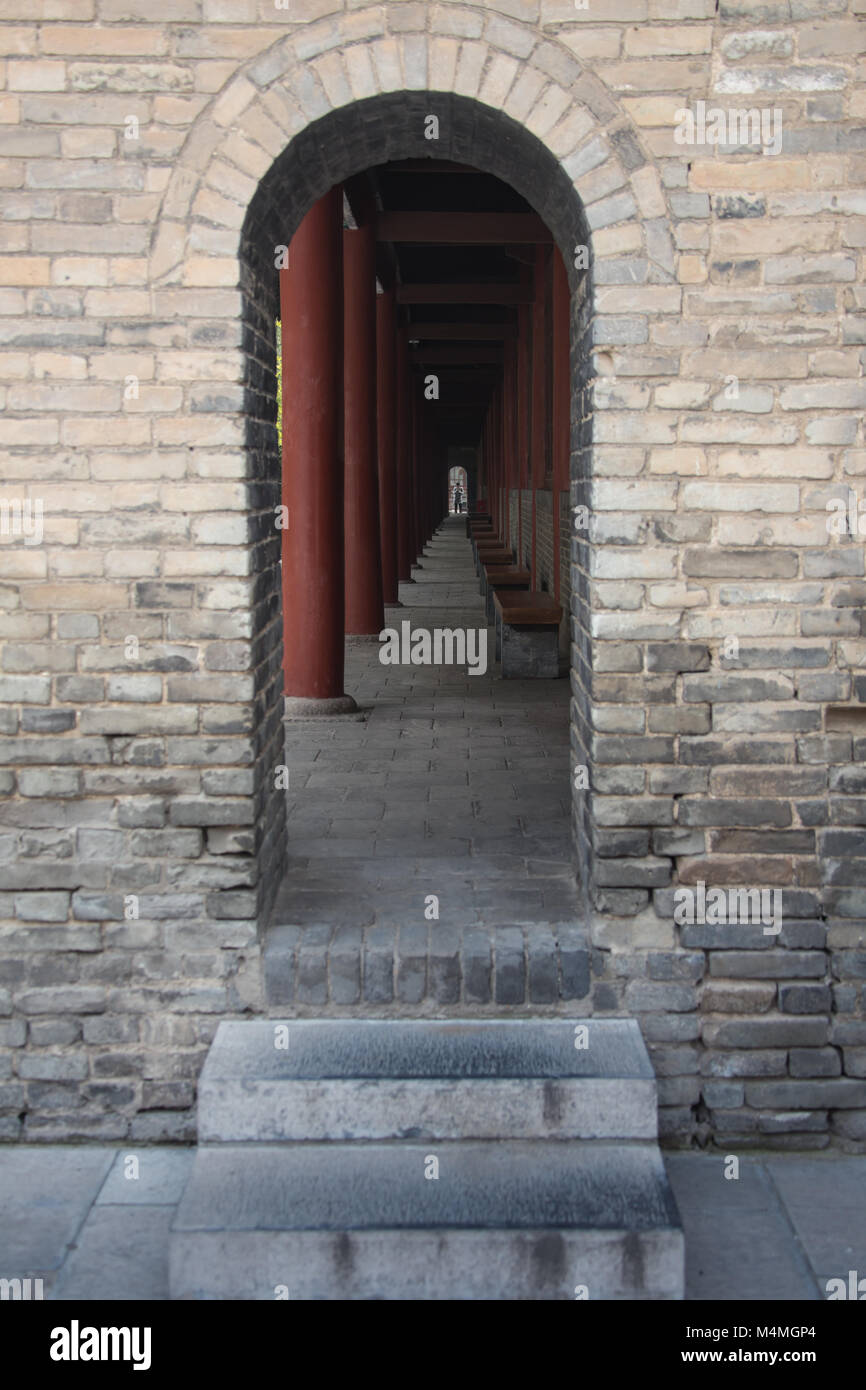 A window arch at the entrance of a romanesque church in a spanish ...