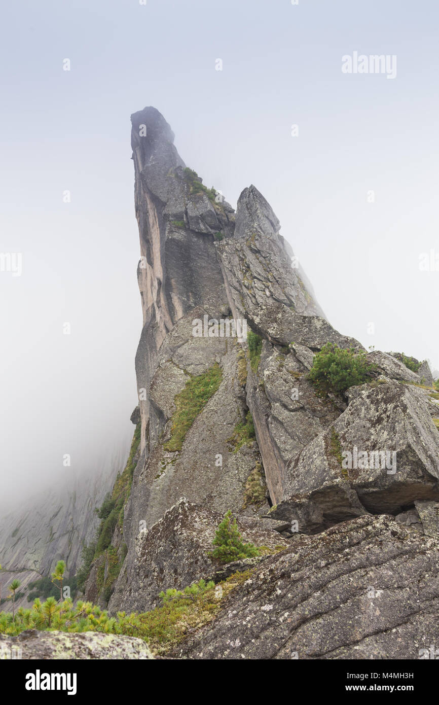 Bizarre Moss-Covered Rock Formations, in Ergaki national Park, Russia ...