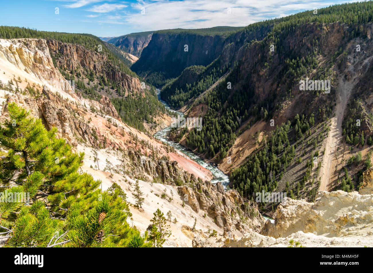 View of the Grand Canyon of the Yellowstone from Inspiration Point ...