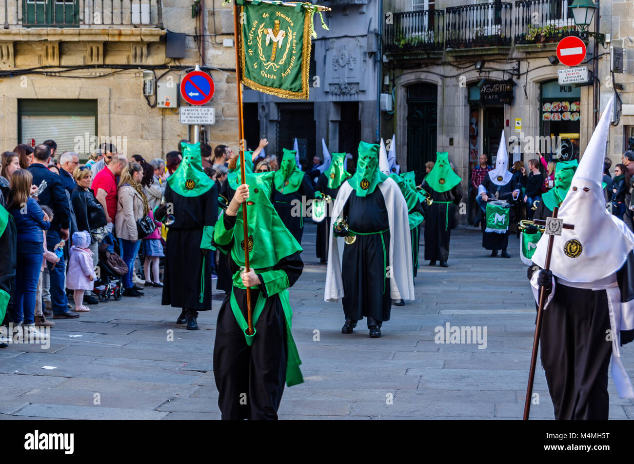 SANTIAGO DE COMPOSTELA, SPAIN - APRIL 3, 2015: Traditional Spanish Holy ...