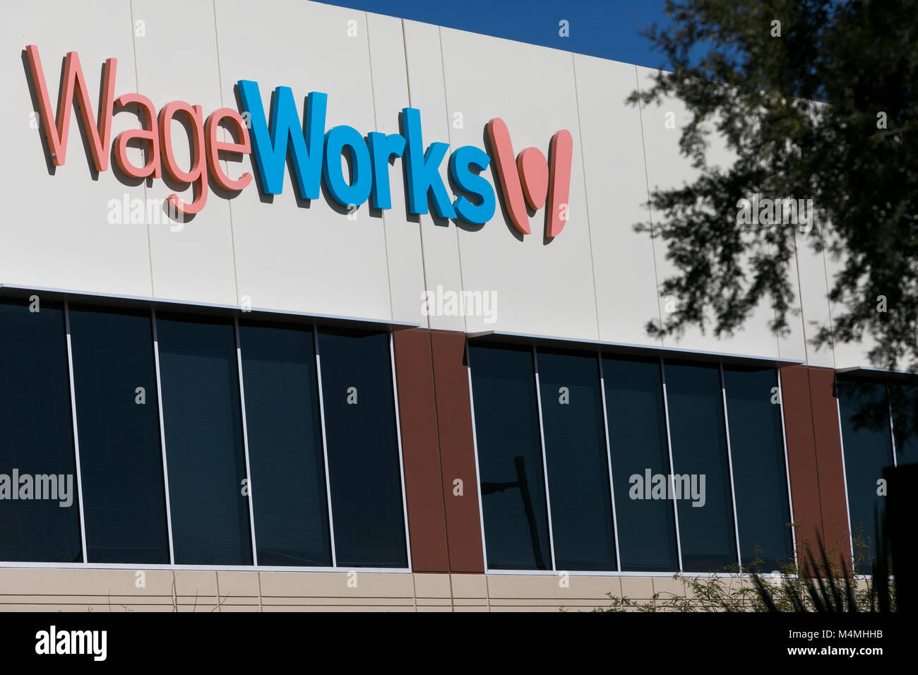 A logo sign outside of a facility occupied by WageWorks in Tempe, Arizona, on February 3, 2018 ...