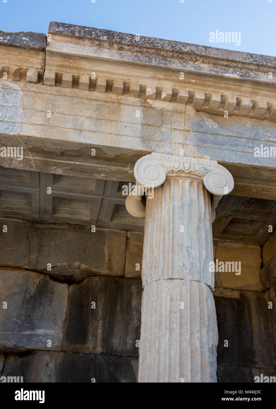 Ionic order, column in the ancient Olympia Stock Photo - Alamy
