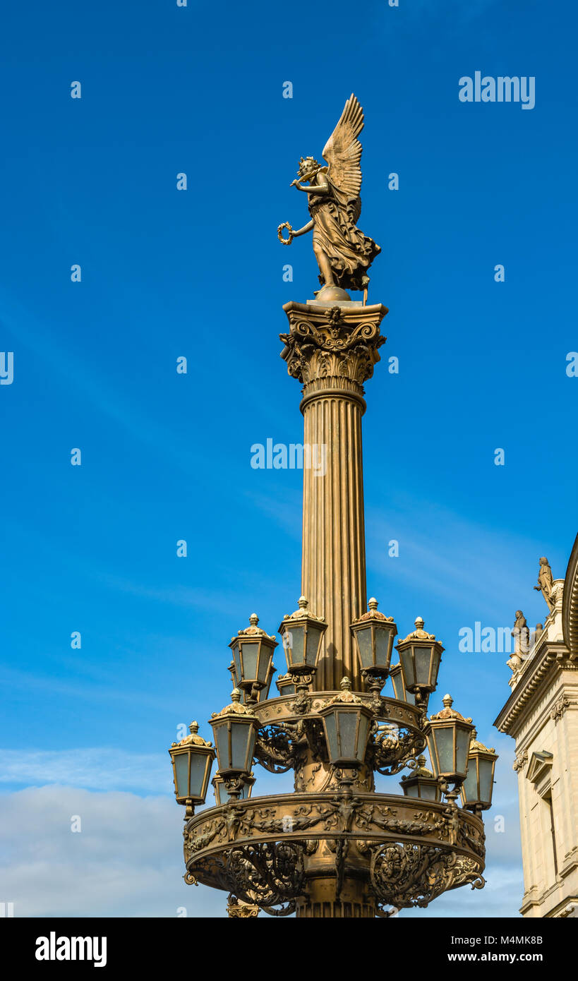 Prague, Czech Repoublic: Statue of an angel in front of the Rudolfinum ...