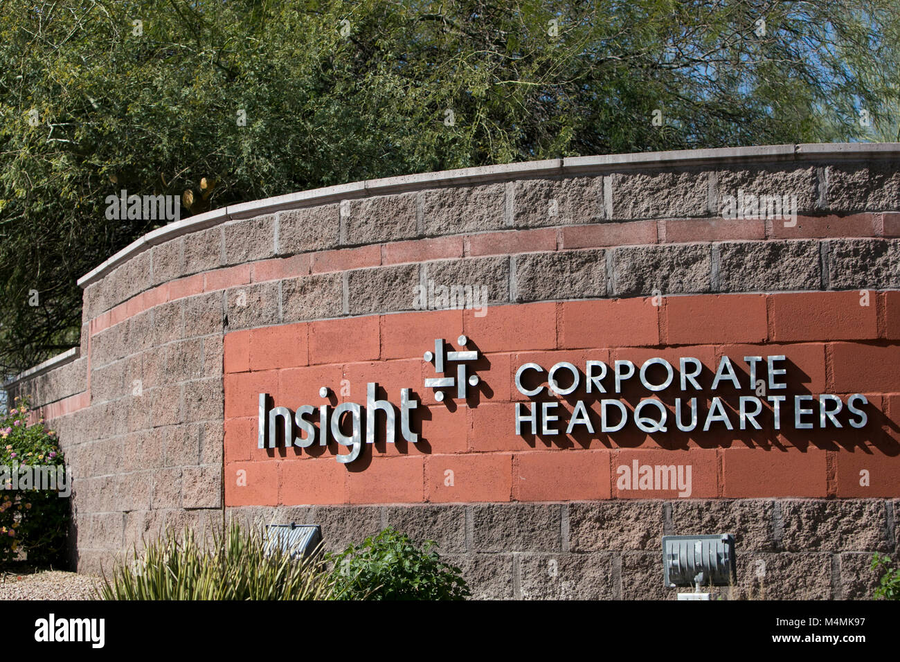 A logo sign outside of the headquarters of Insight Enterprises in Tempe ...