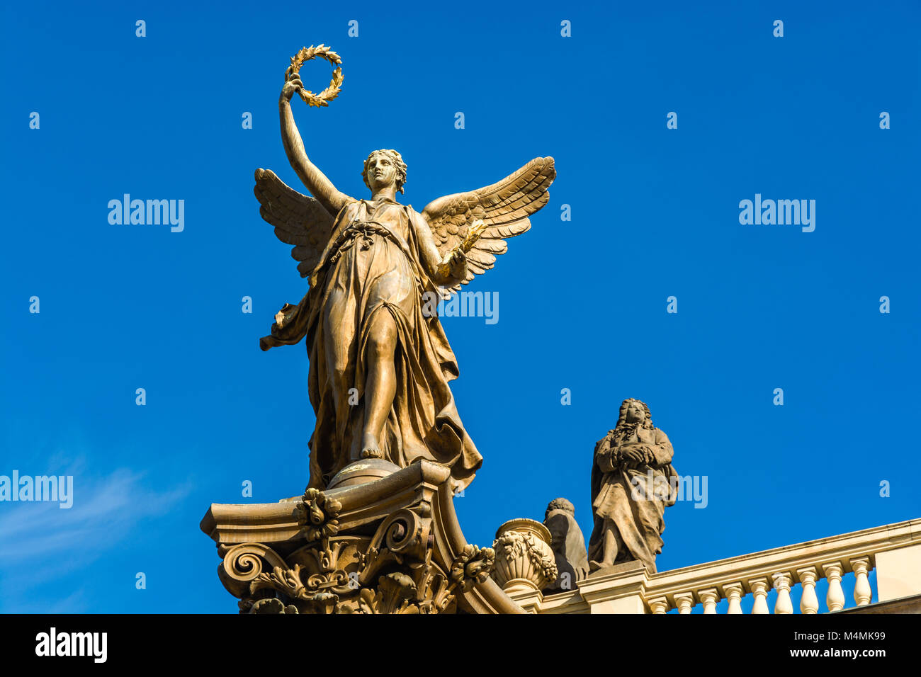 Golden angel statue in prague hi-res stock photography and images - Alamy