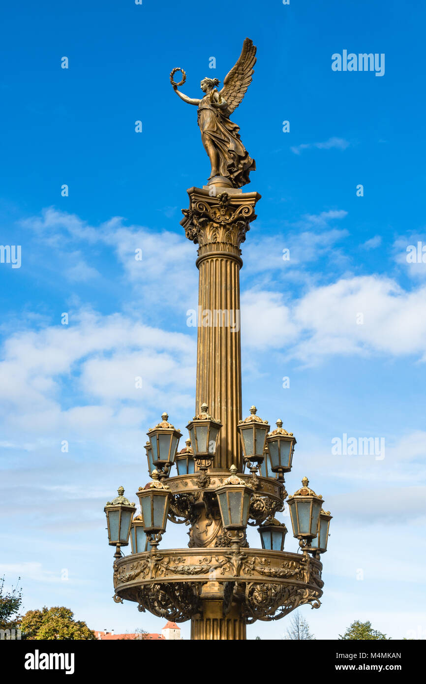 Golden angel statue in prague hi-res stock photography and images - Alamy