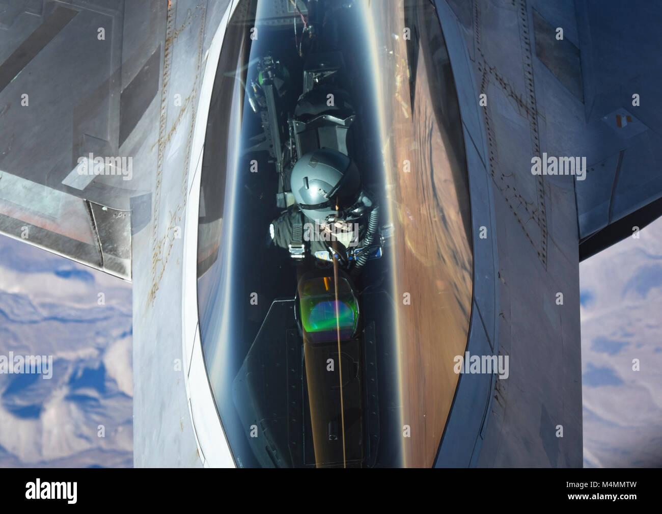An F-22 Raptor fighter jet pilot assigned to the 27th Fighter Squadron ...