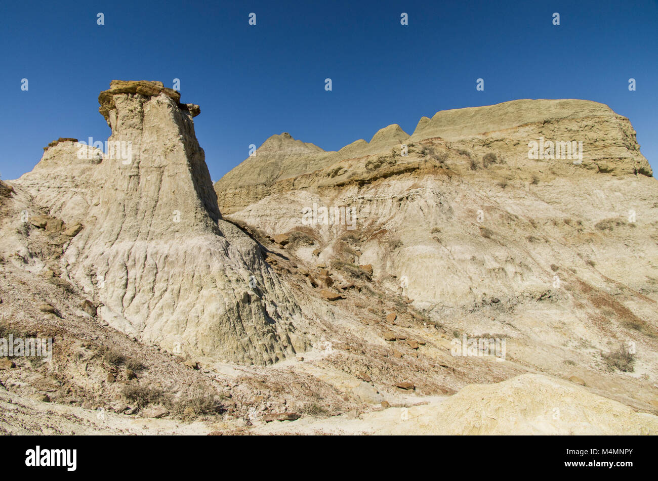 Hoodoo and other landforms in Dinosaur Provincial Park, Alberta, Canada ...