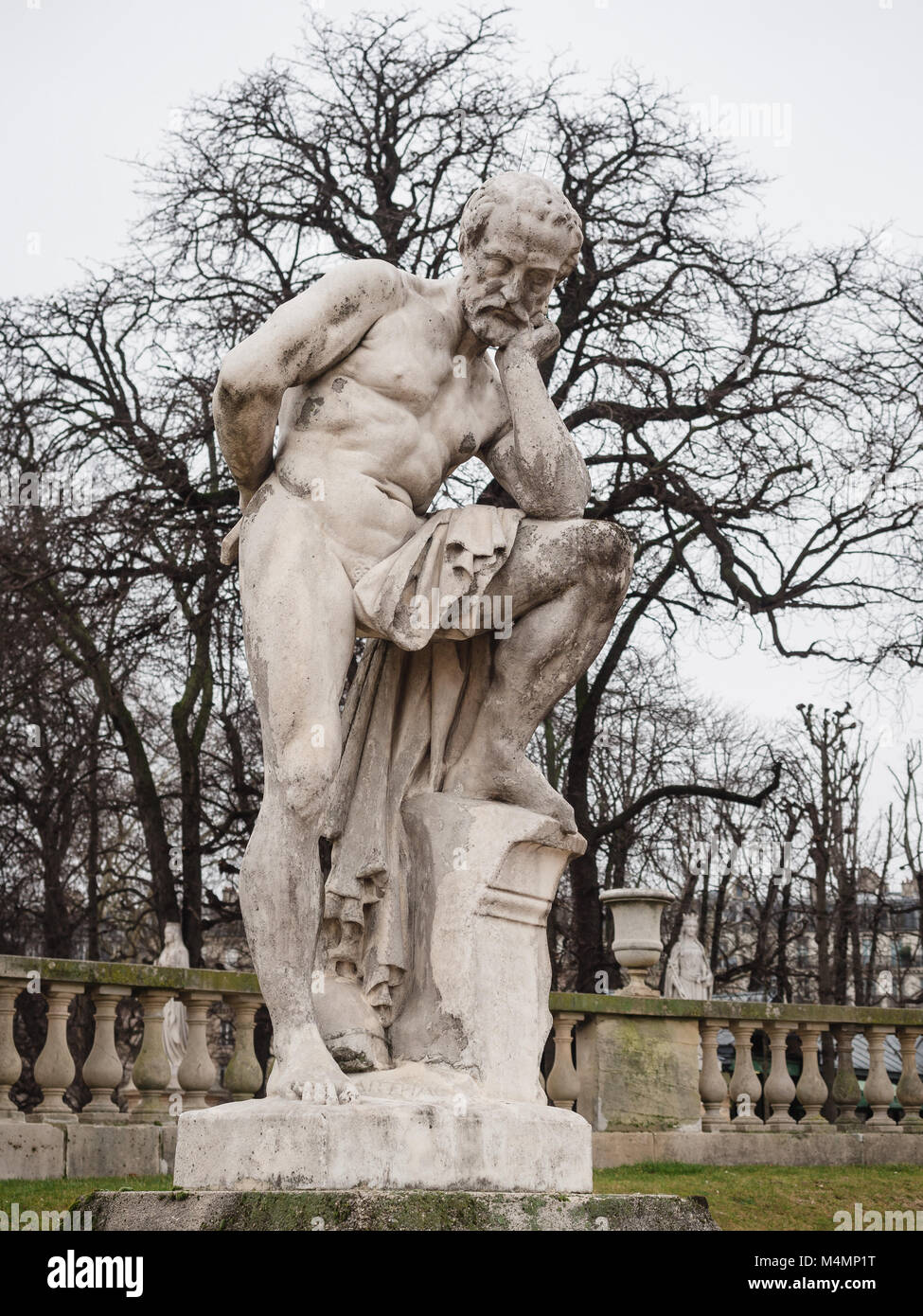 Paris, France - January 7, 2018: Stone statue representing Marius de ...