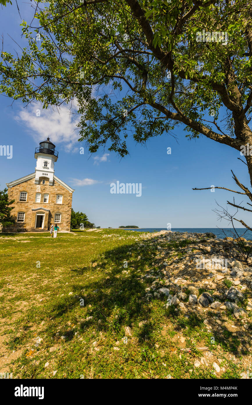 Sheffield Island Lighthouse South Norwalk, Connecticut, USA Stock Photo ...