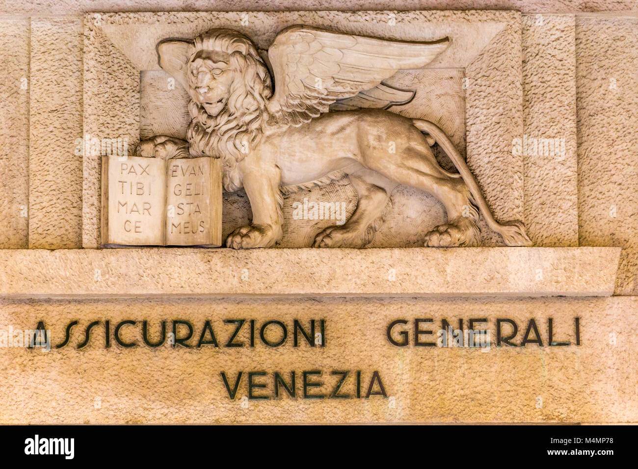 RAVENNA, ITALY - FEBRUARY 15, 2018: Generali logo on agency: the ...