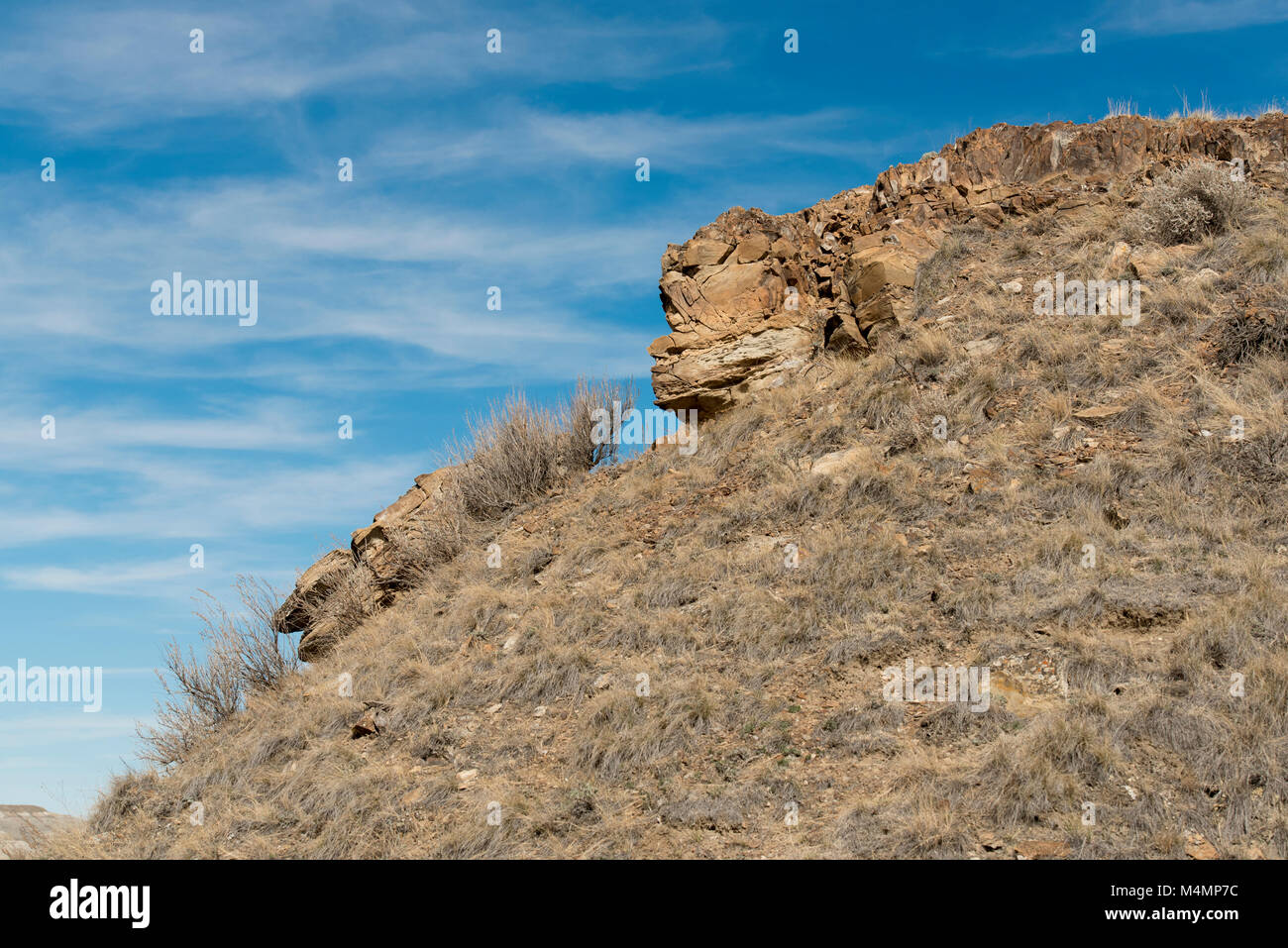 Landform in Dinosaur Provincial Park, Alberta, Canada; a UNESCO World ...