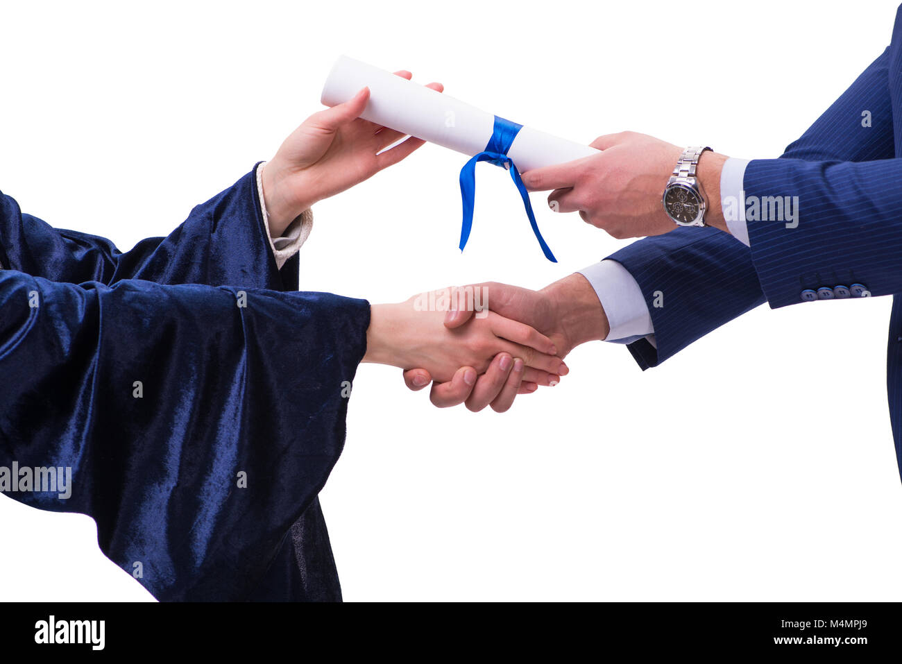 Receiving diploma hi-res stock photography and images - Alamy