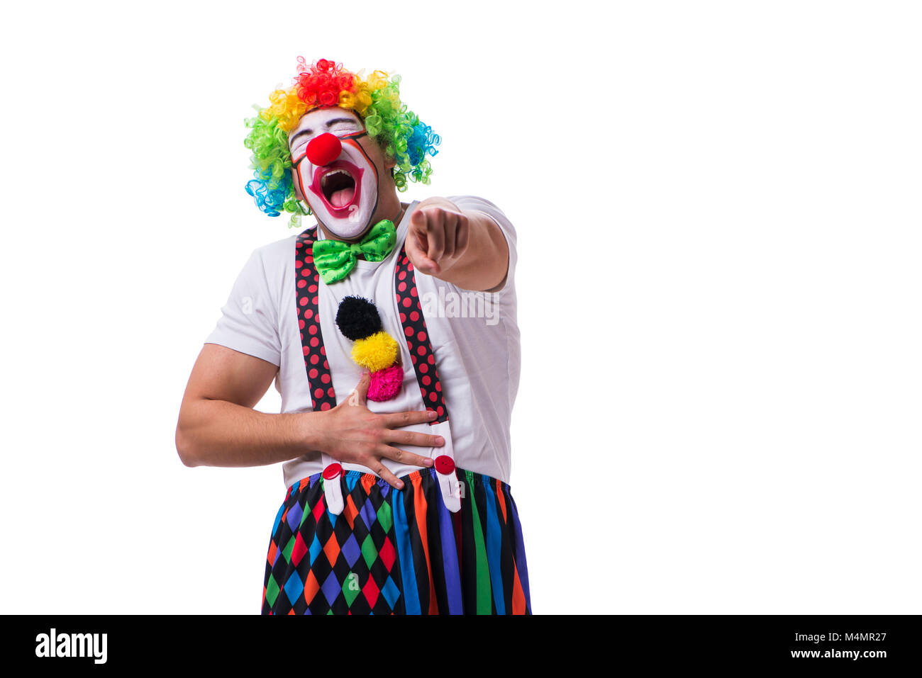 Clown laughing and pointing hi-res stock photography and images - Alamy