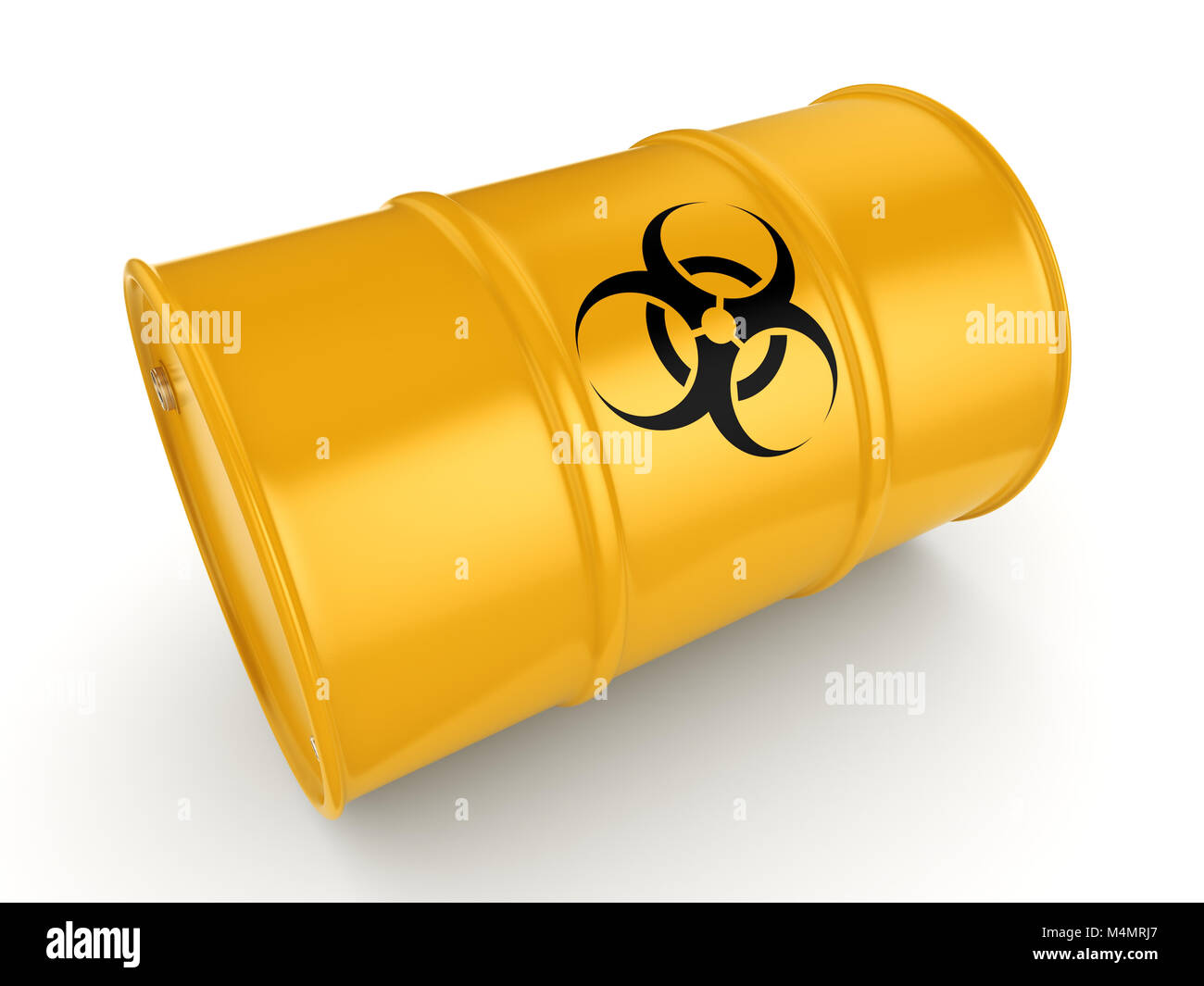 3D rendering biohazard barrel Stock Photo - Alamy