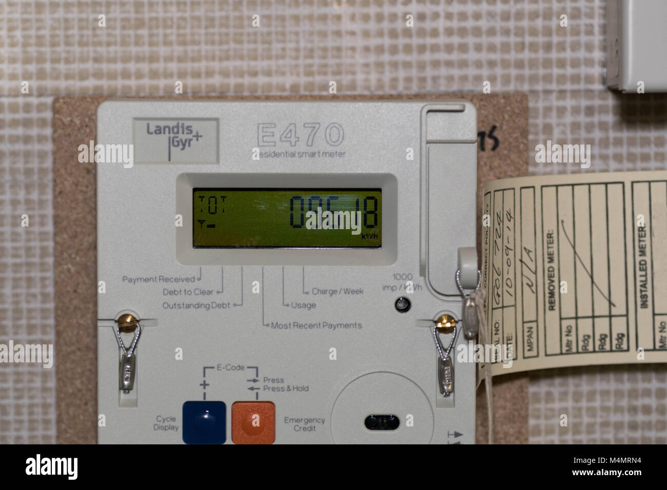 A smart residential electricity meter recording unit use for E-ON Stock ...