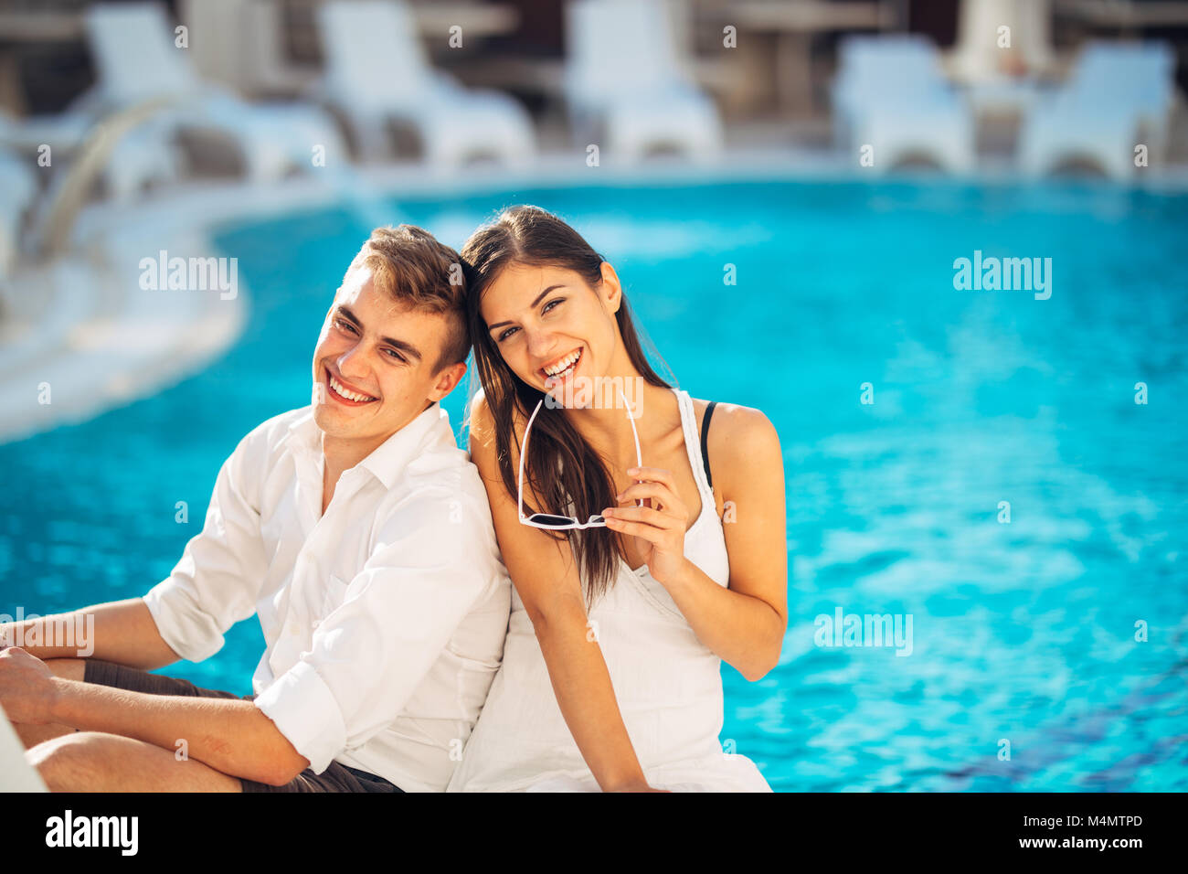 Couple in spa pool hi-res stock photography and images - Alamy