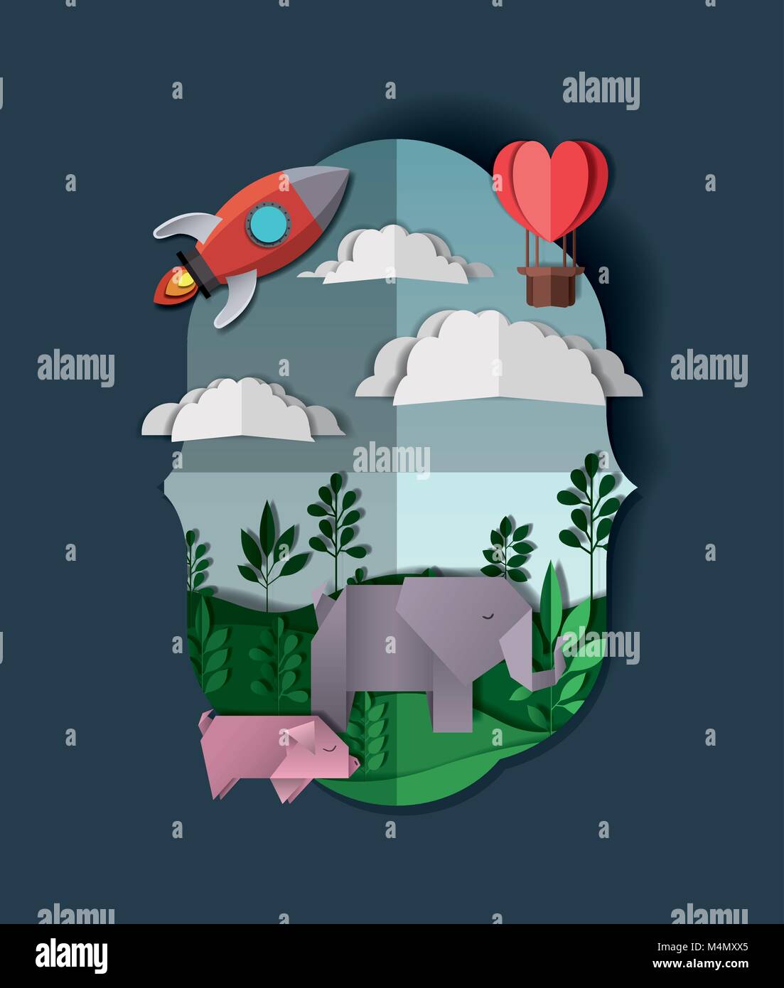 Space landscape poster flying Stock Vector Images - Alamy