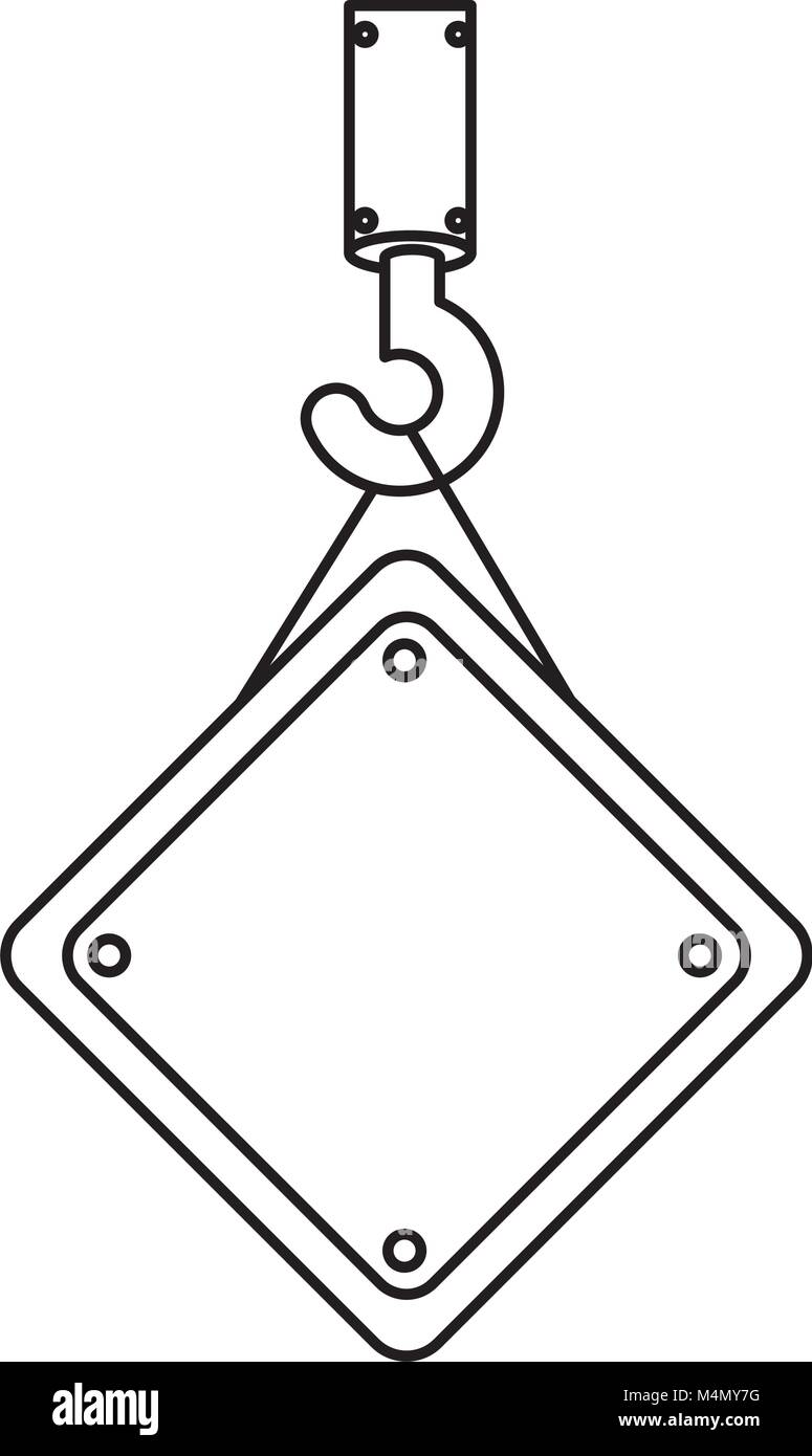 crane hook lifting traffic signal Stock Vector Image & Art - Alamy