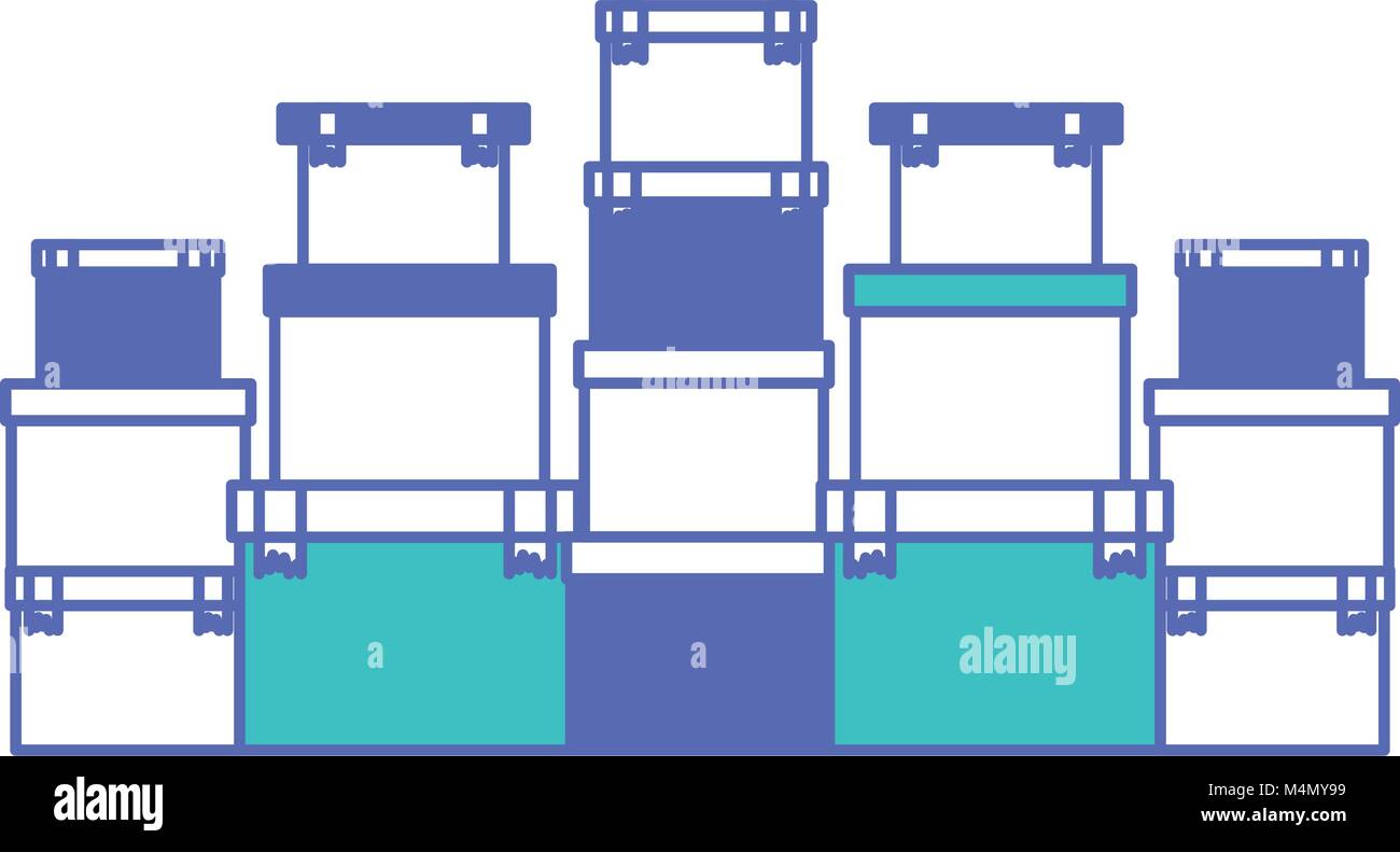 pile boxes delivery service Stock Vector Image & Art - Alamy