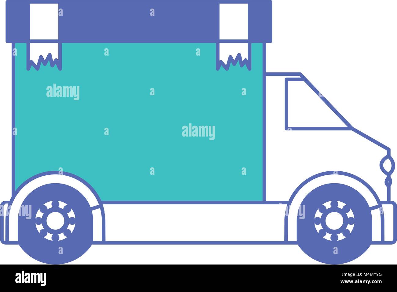 truck delivery with carton box service icon Stock Vector Image & Art ...