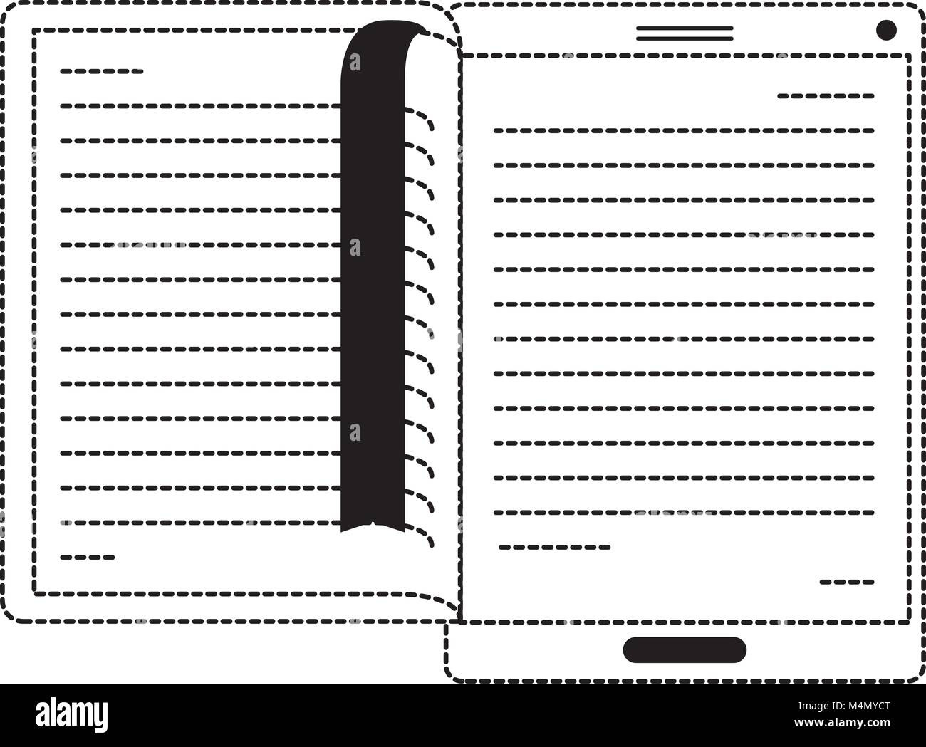 Ebook reader smartphone illustration Stock Vector Images - Alamy