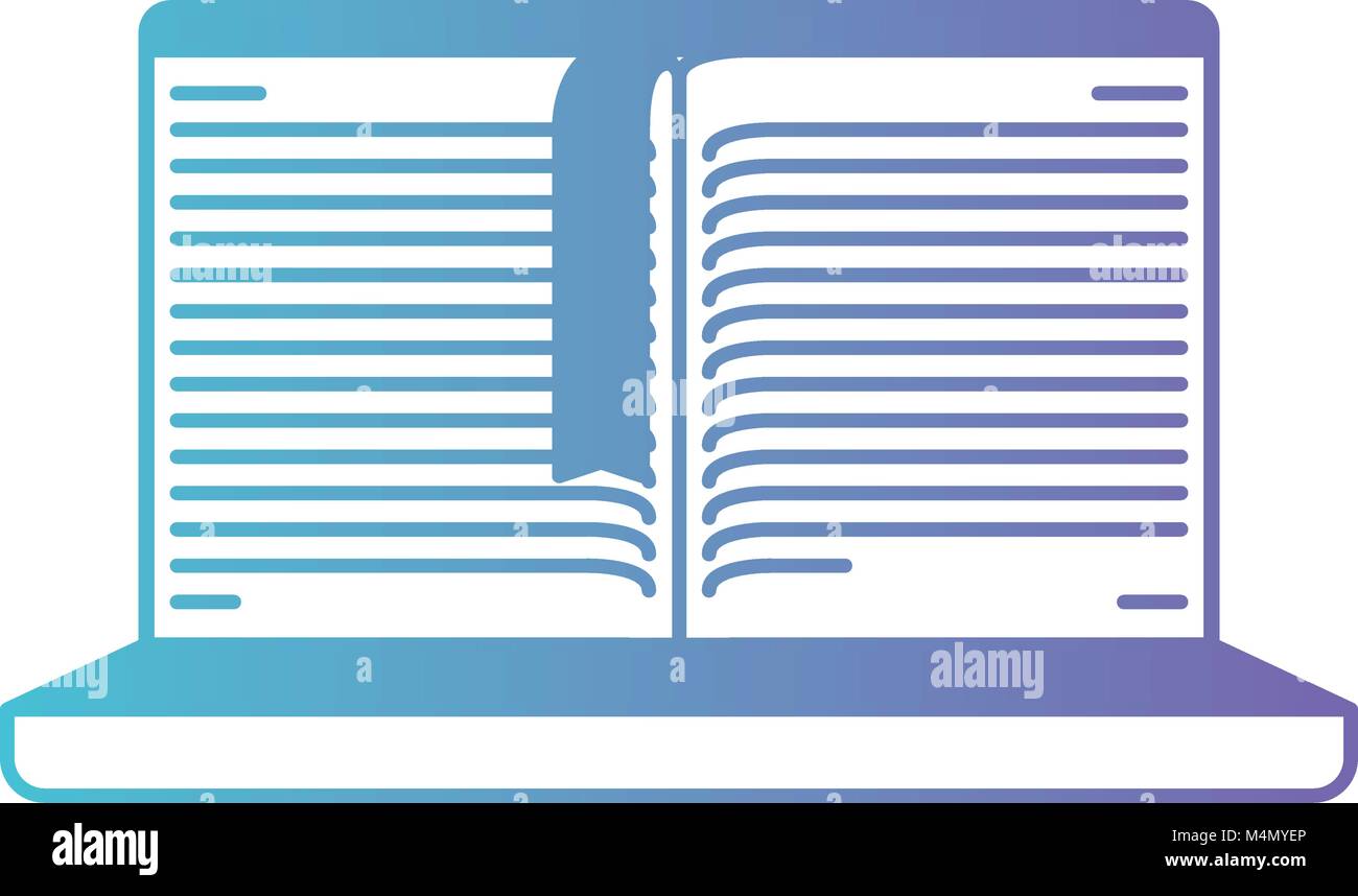 electronic book in laptop computer Stock Vector Image & Art - Alamy