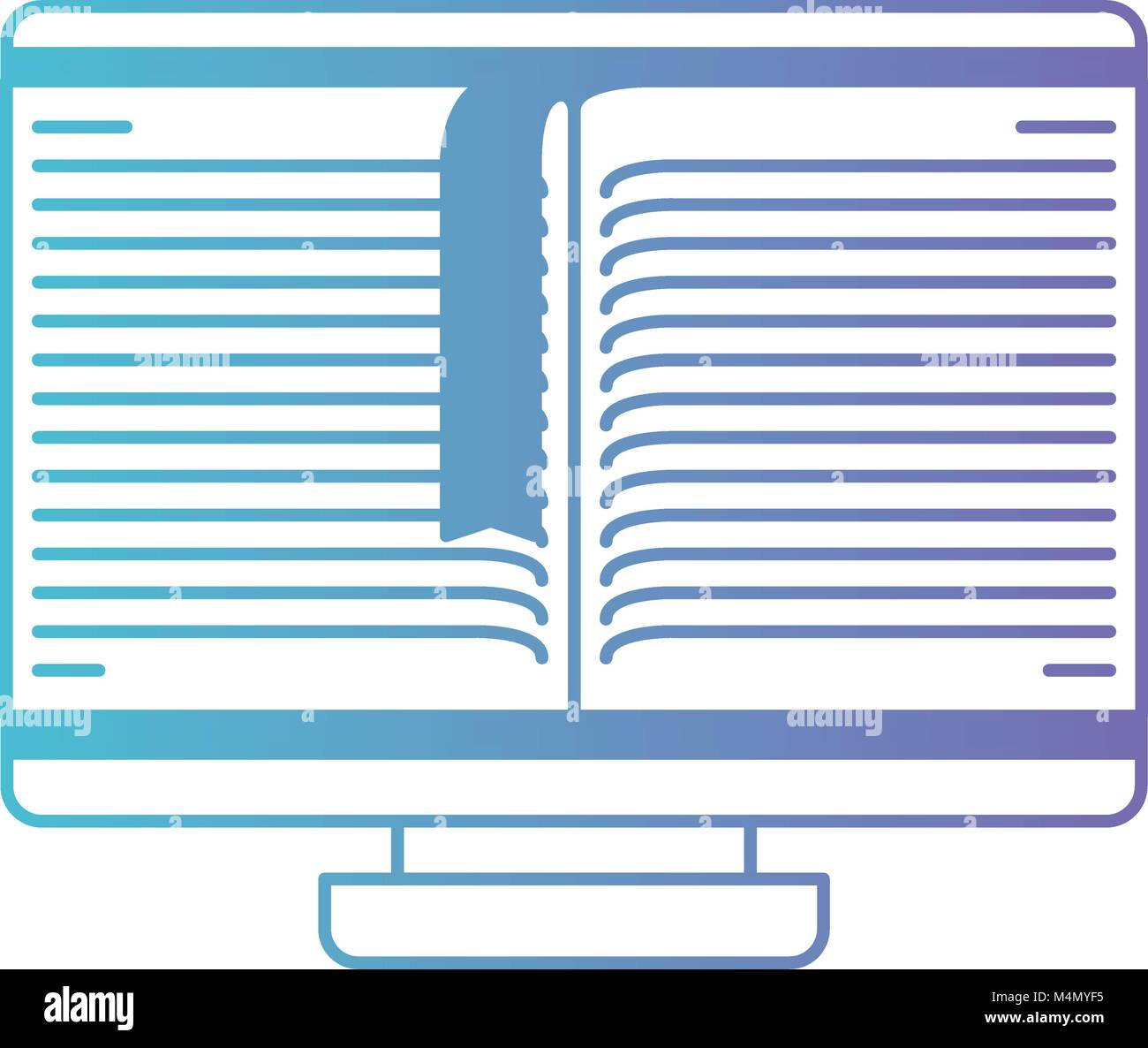 electronic book in desktop computer Stock Vector Image & Art - Alamy