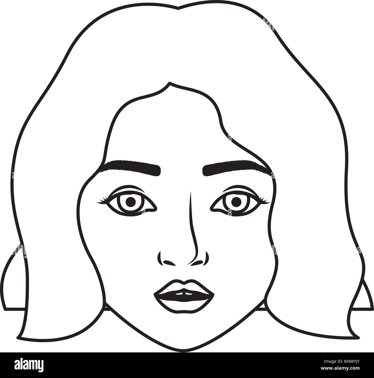 beautiful woman head avatar character Stock Vector Image & Art - Alamy