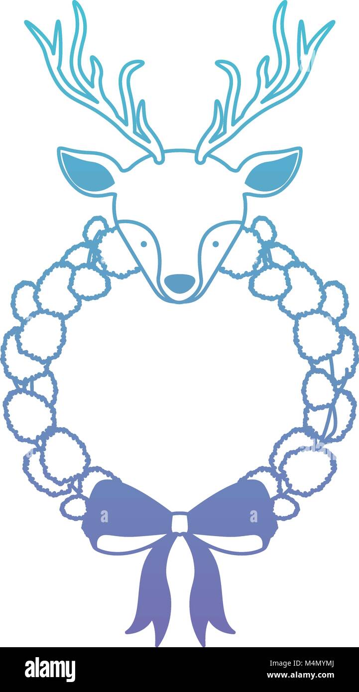 Christmas reindeer horns decor Stock Vector Images - Alamy