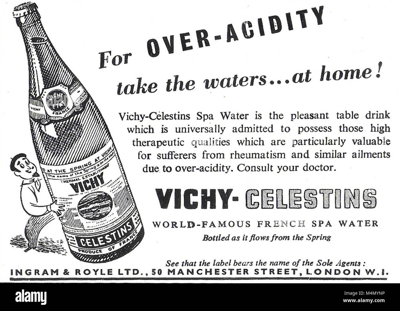 Vichy celestins advertisement hi-res stock photography and images - Alamy