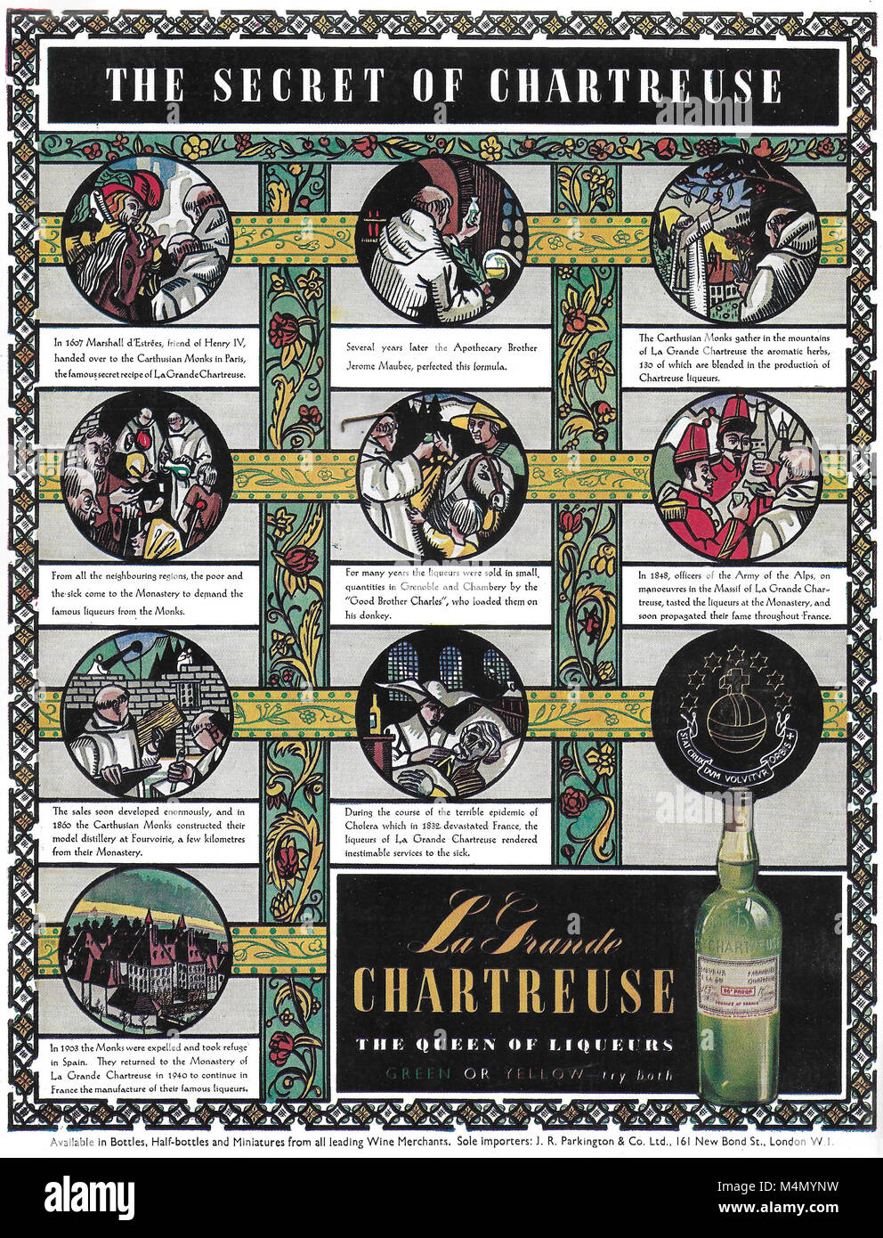 The secret of Chartreuse colour advert, advertising in Country Life ...