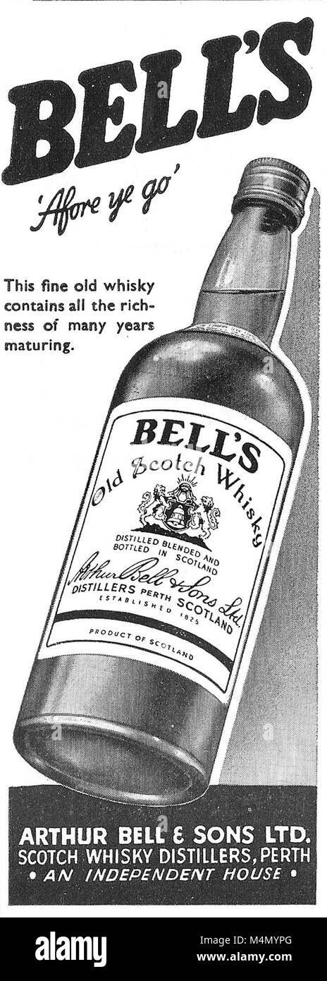 Bells whisky Black and White Stock Photos & Images - Alamy