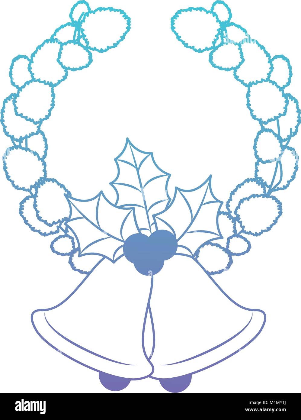 christmas crown wreath with bell Stock Vector Image & Art - Alamy