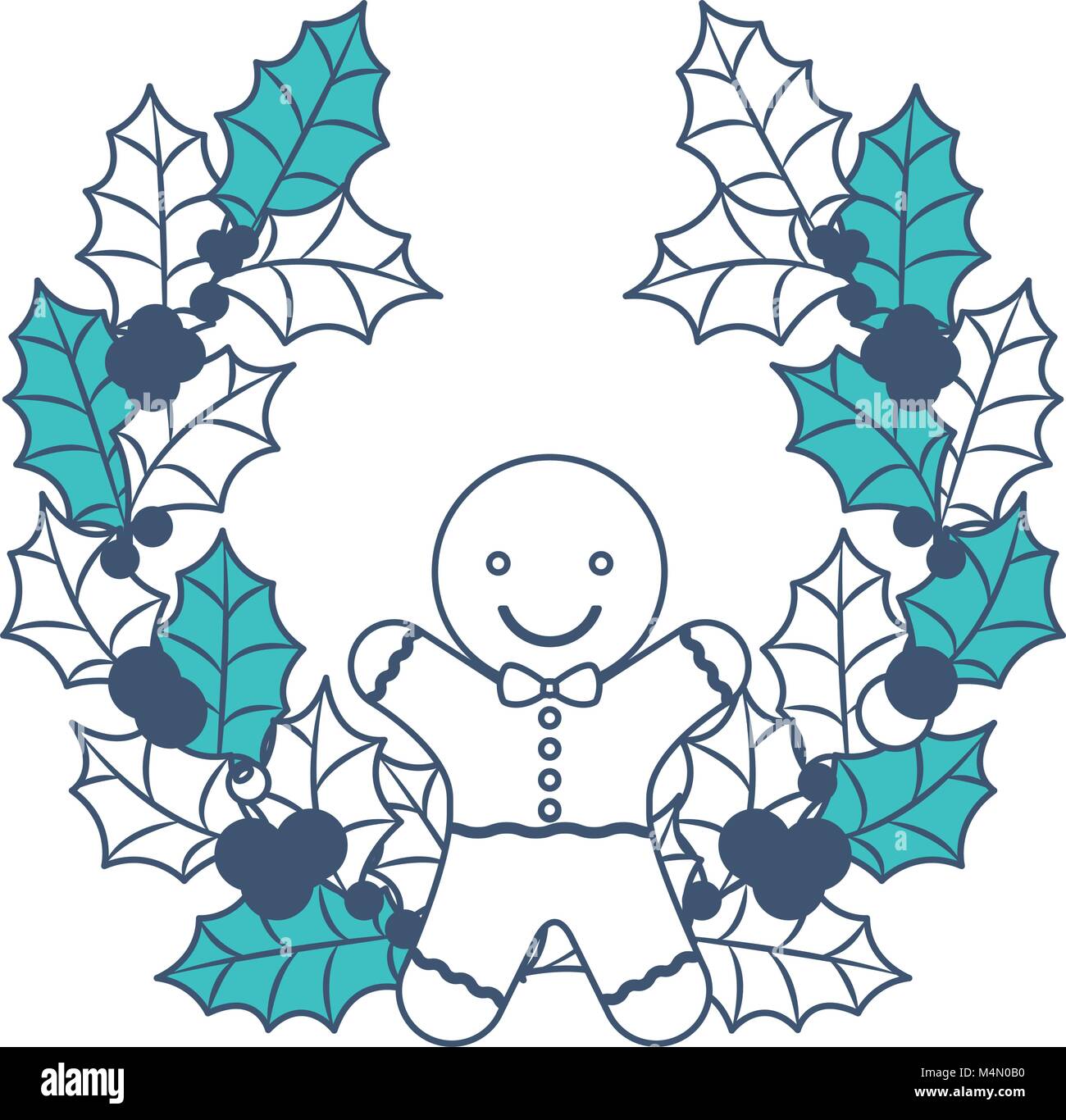 christmas crown wreath with ginger cookie Stock Vector Image & Art - Alamy