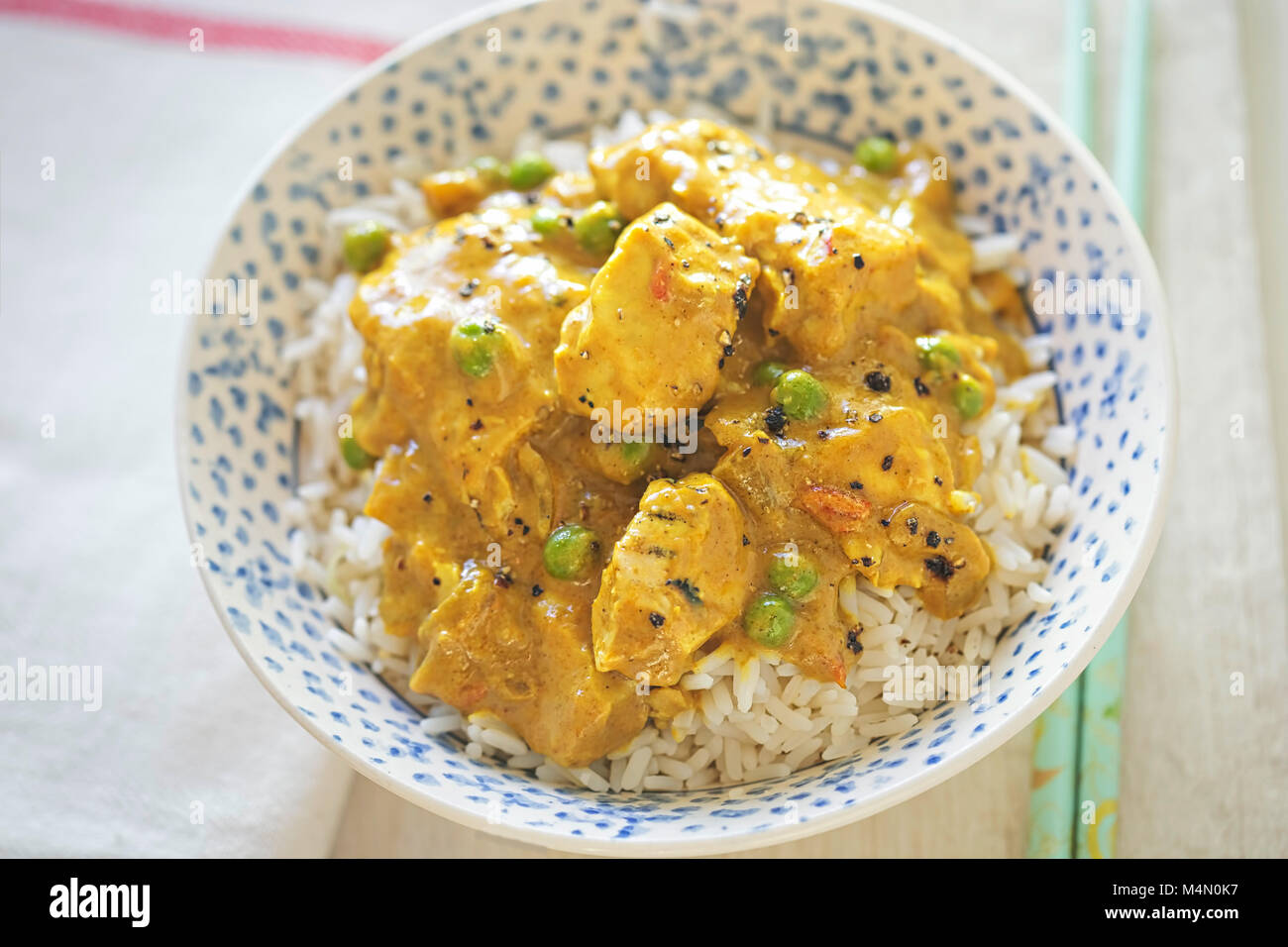 Chicken curry long grain rice hi-res stock photography and images - Alamy