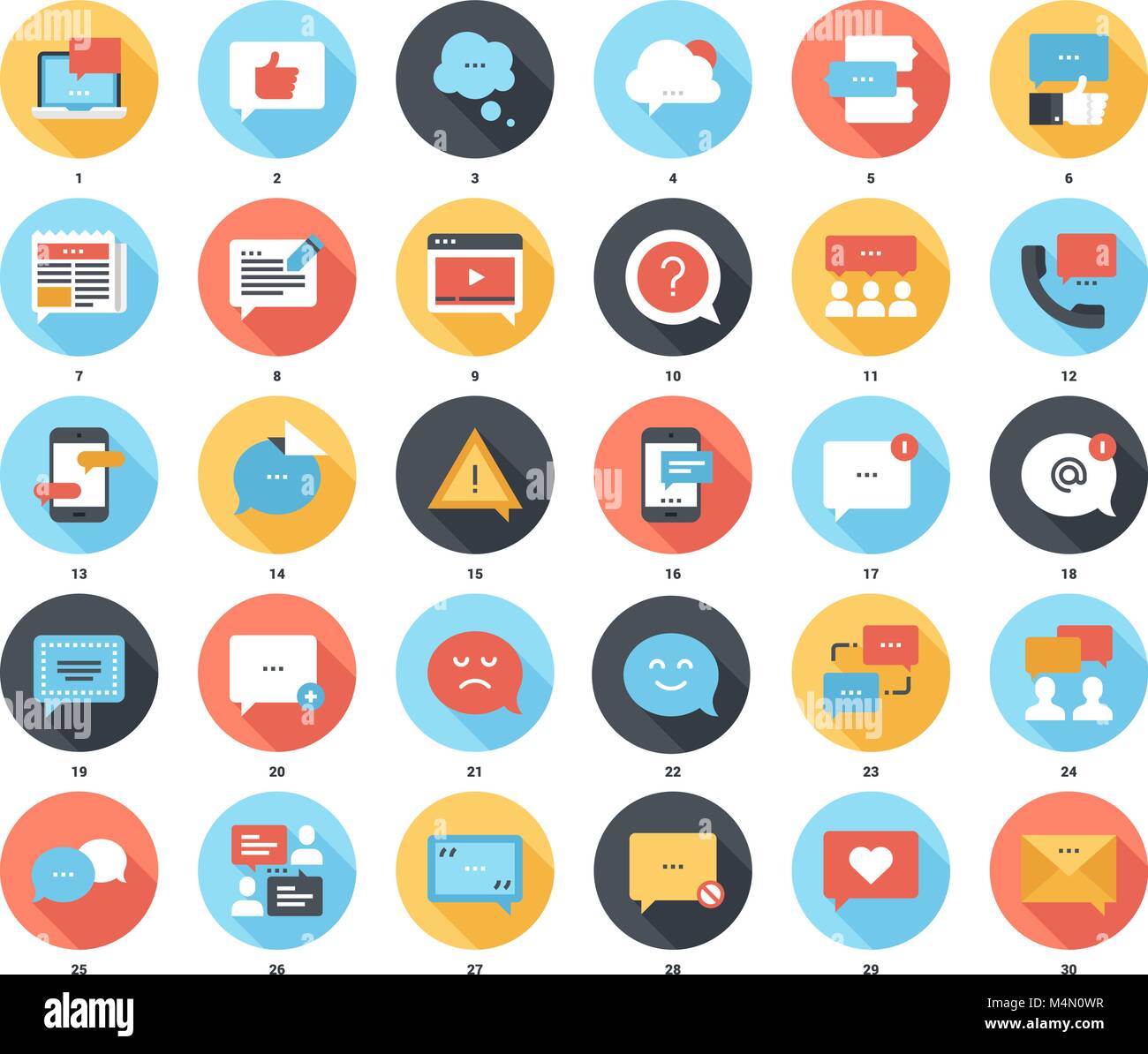 Message Bubbles Icons Stock Vector Image And Art Alamy