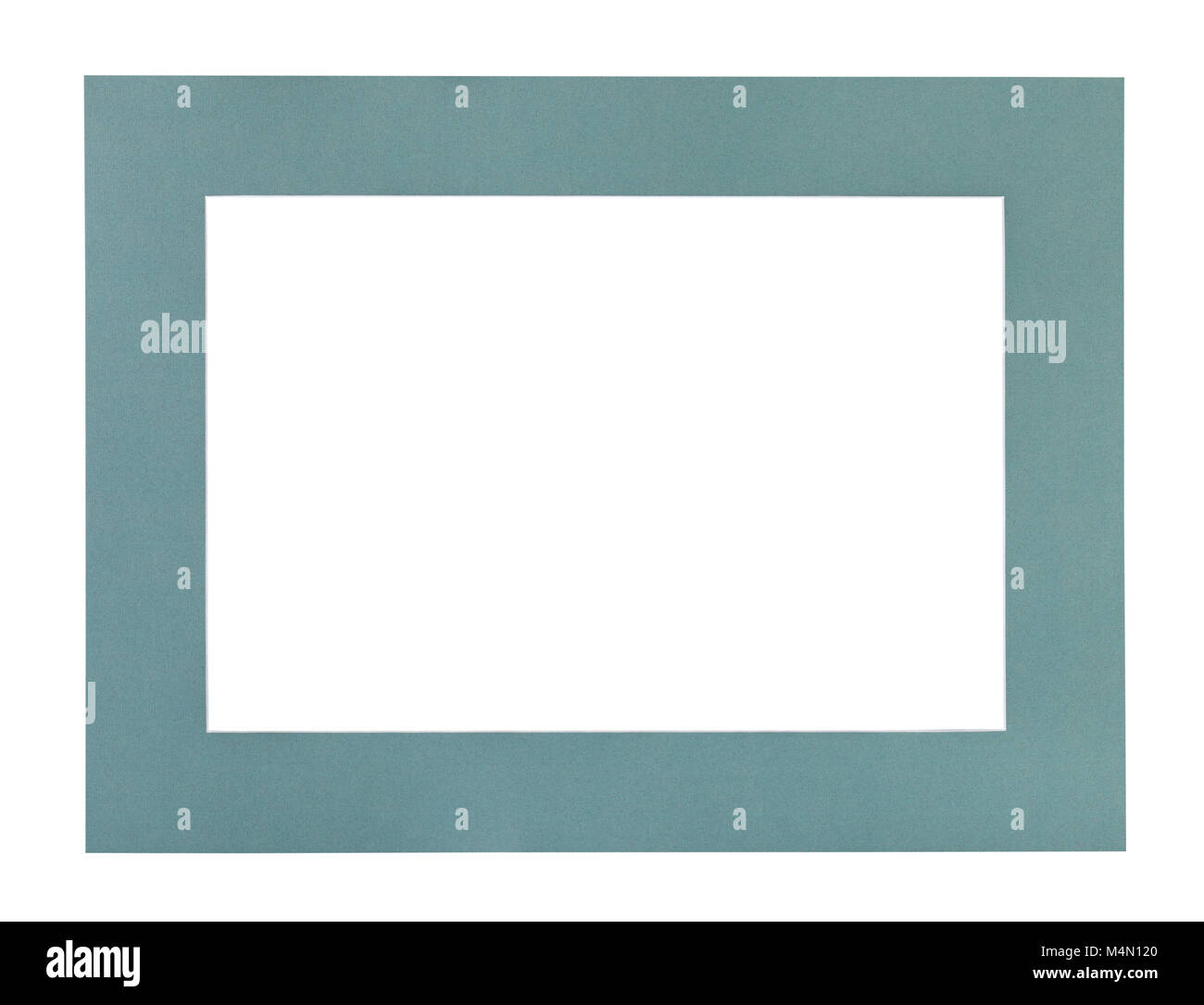 wide flat green blue passe-partout for picture frame with cut out ...