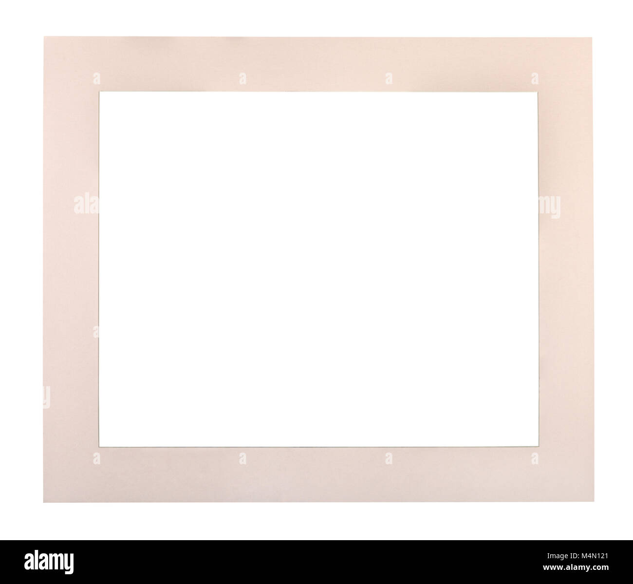 wide flat cream colored passe-partout for picture frame with cut out ...