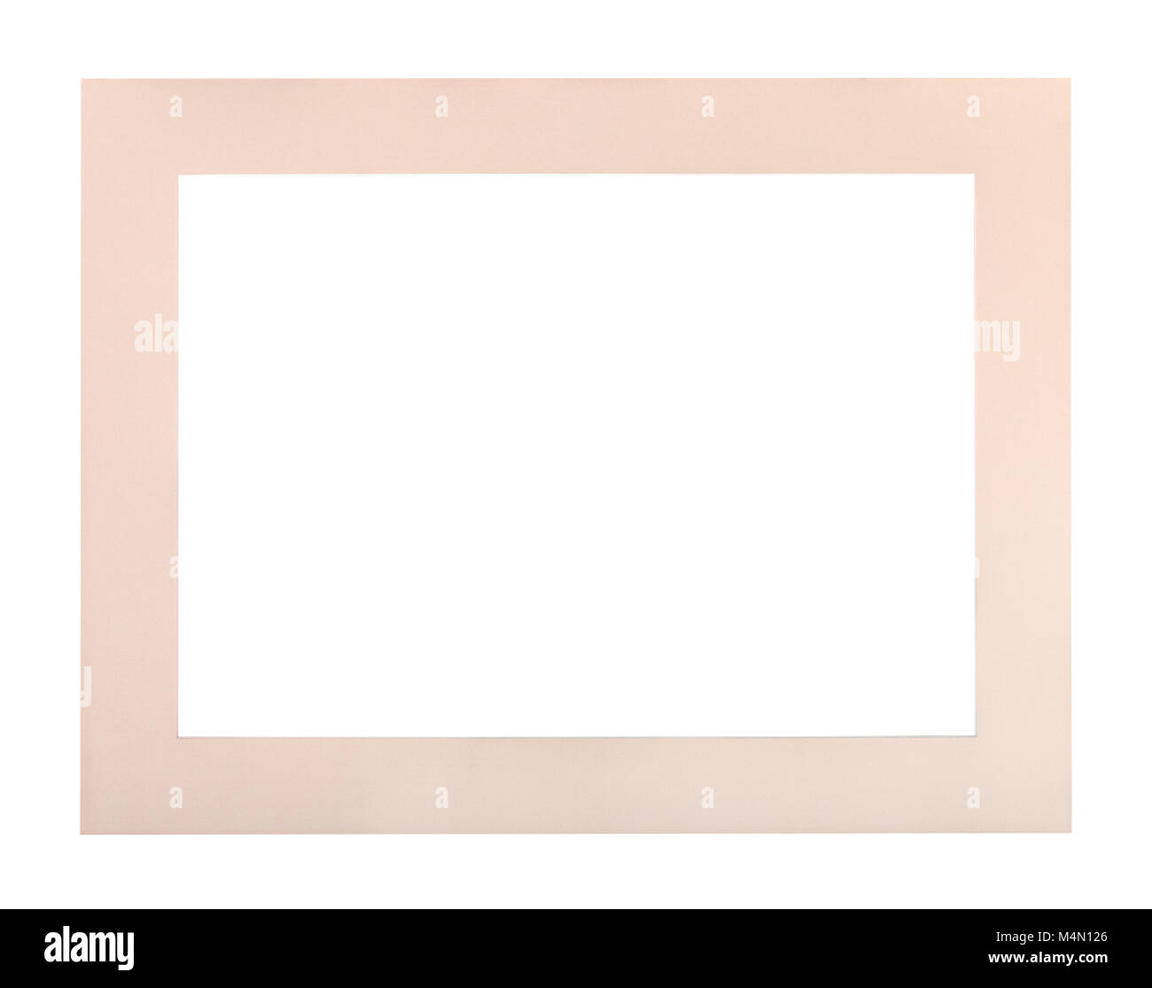 wide flat pale colored passe-partout for picture frame with cut out ...