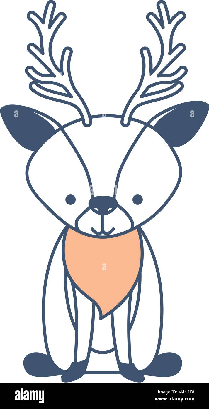 beautiful reindeer woodland character Stock Vector Image & Art - Alamy