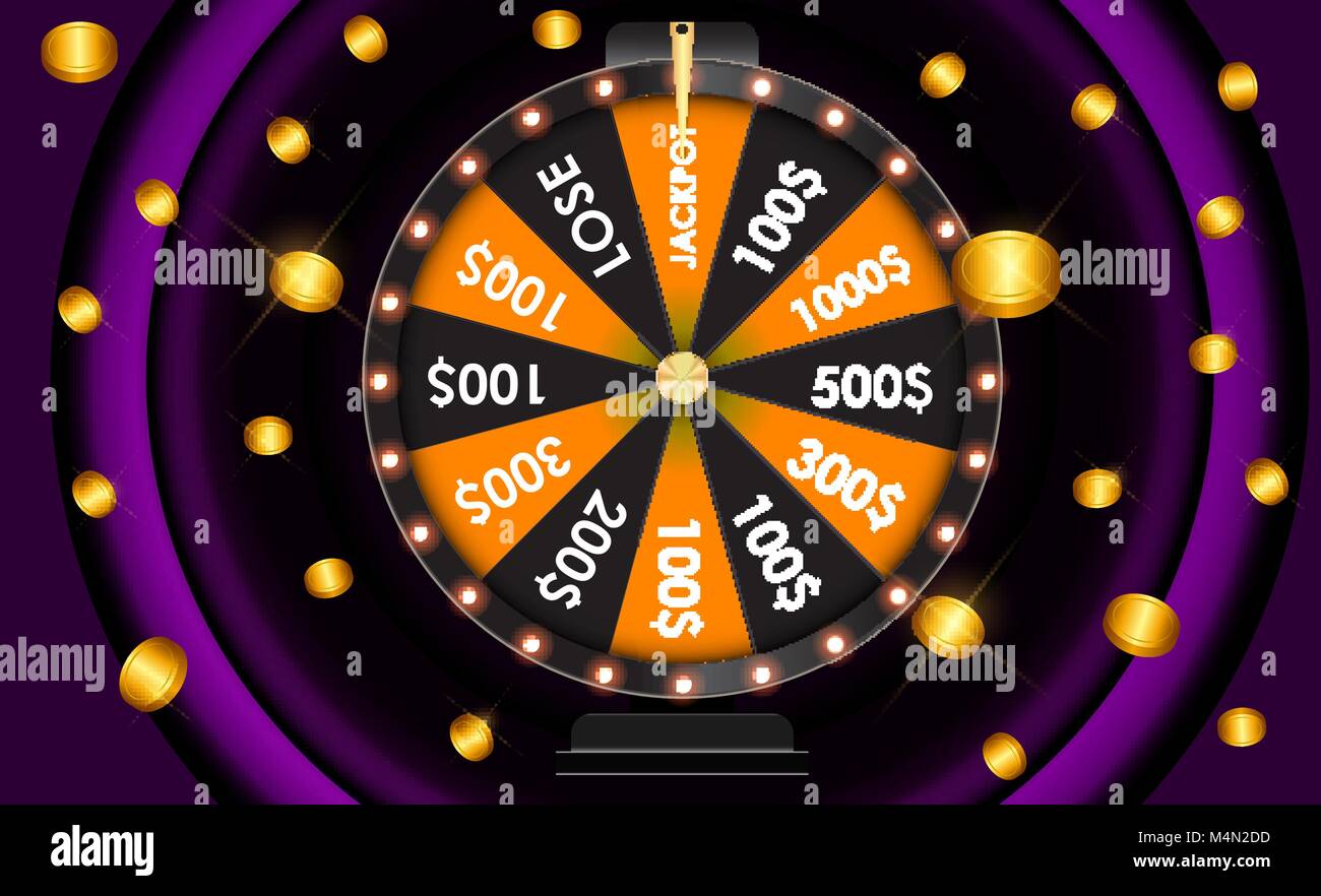Wheel of Fortune, Lucky Icon with Place for Text. Vector Illustration ...