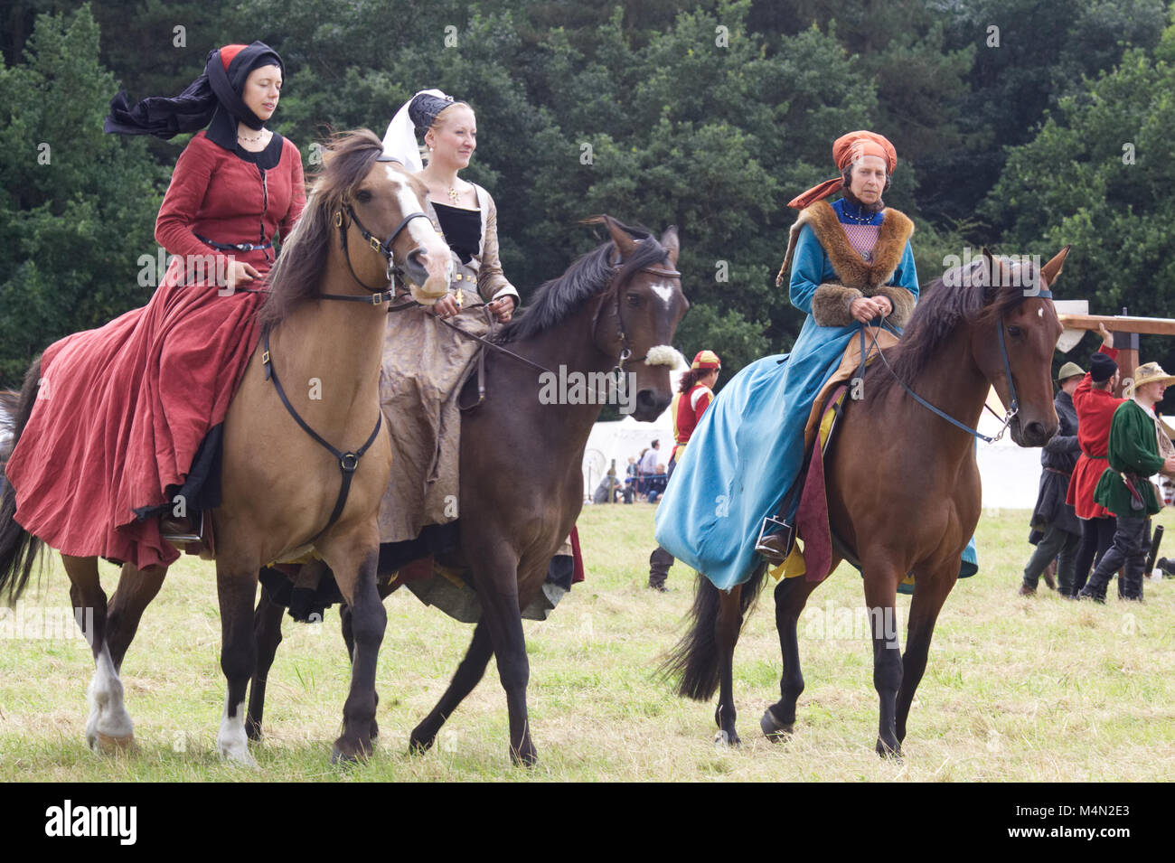 A fair maiden upon a horse at the Royal Joust Stock Photo - Alamy