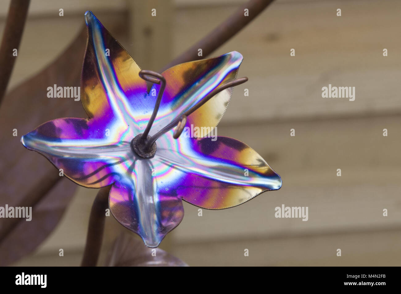 metal decorative garden ornamental flowers Stock Photo - Alamy